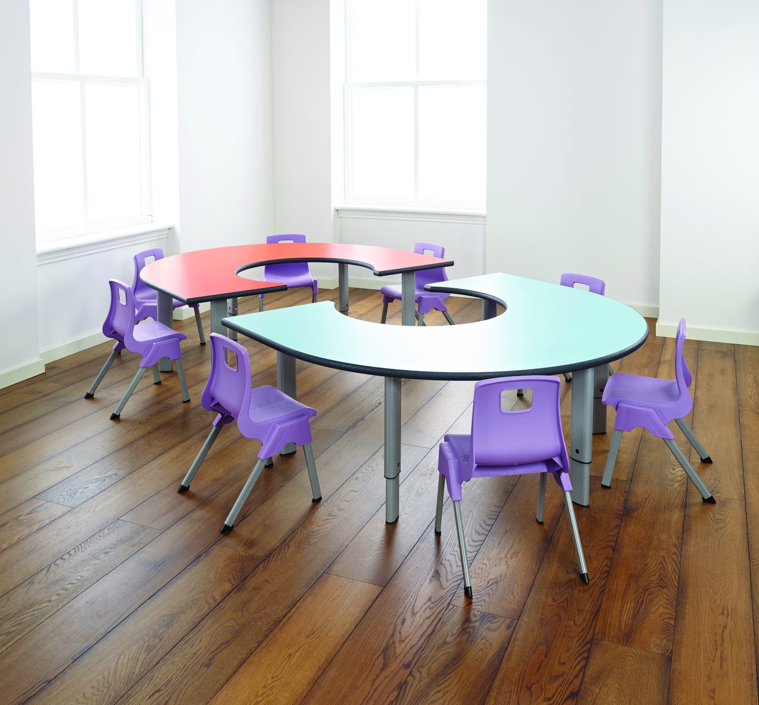 Metalliform Rainbow Start Right Adjustable Classroom Table - Winscombe