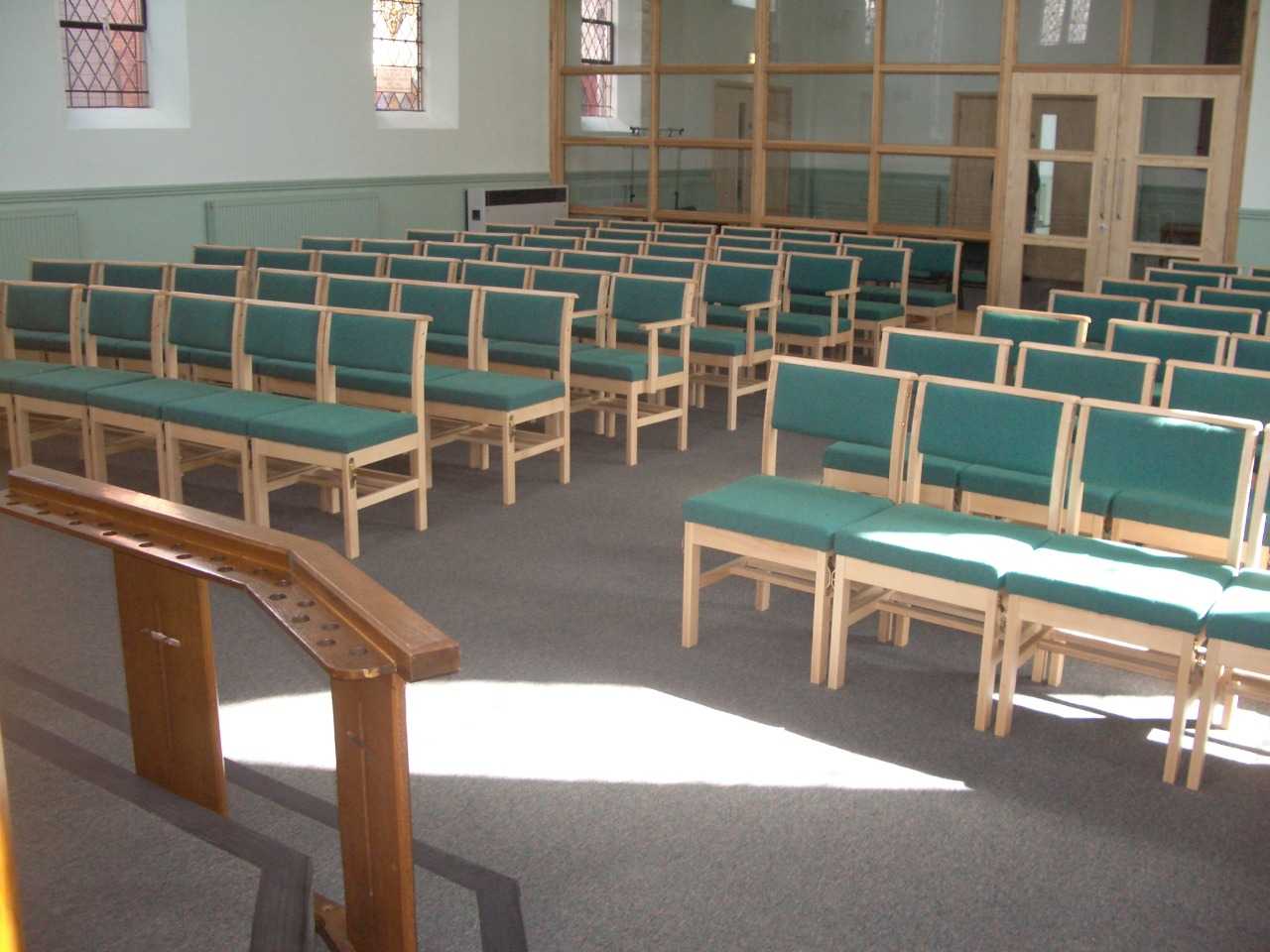 Newstead Wooden Upholstered Chapel & Church chair - Winscombe